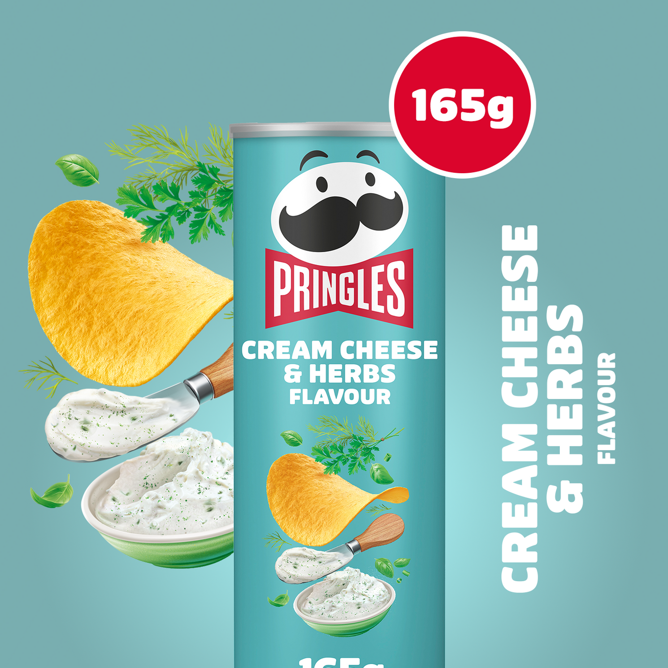 Pringles Chips Cream Cheese & Herbs 165g - kaufen | Kellogg's – Kellogg ...